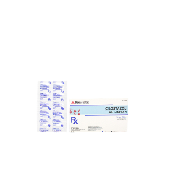 AGGRAVAN Cilostazol 50mg Tablet 30's price in the Philippines | MedsGo ...